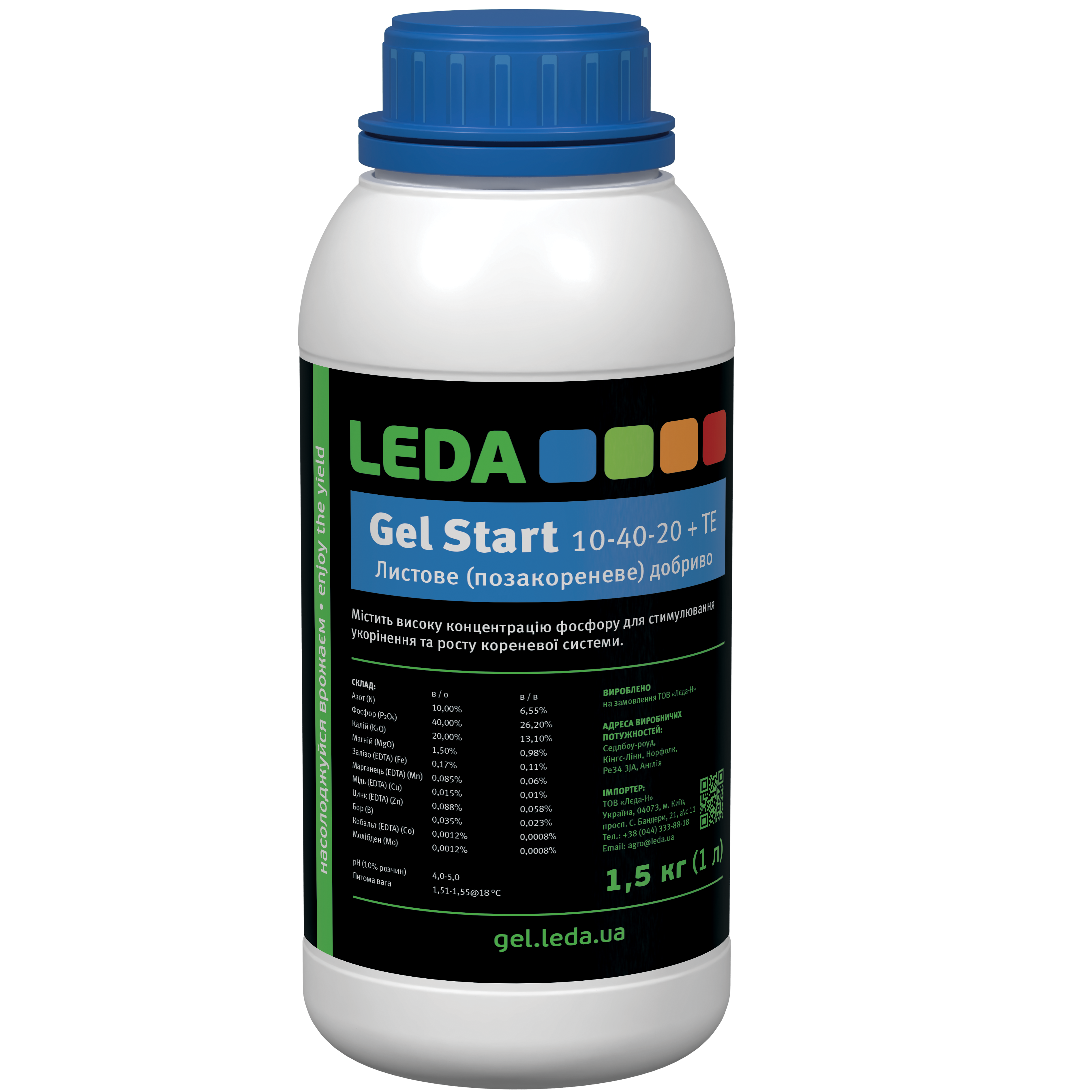 Купити Leda Gel Start 10-40-20 + ТЕ (1 л), гелеве добриво для розвитку ...